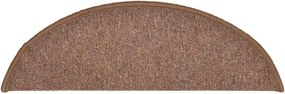 Schodové rohože 30 ks 56 x 17 x 3 cm hnědé půlkulaté 3365744