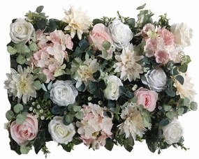 Wall flower - light rose and hydrangea, dílec 40 x 60 cm