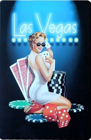 Plechová cedule Las Vegas Velikost: A5 (20 x 15 cm)