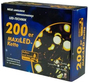 Nexos 28572 Vánoční LED osvětlení 20 m - teple bílá, 200 MAXI LED diod