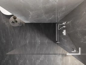 Mexen Lunar L, sprchová stěna pravá 70 x 200 cm, 8mm čiré sklo, bílý profil, 830L-070-000-20-00-P