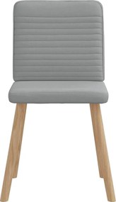 Jídelní židle 6 ks světle šedé textil 3315514