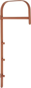 Koňakově hnědý kovový nástěnný stojan na oblečení 30x80x3 cm Gresto – House Nordic