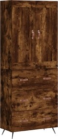 Skříň highboard kouřový dub 69,5 x 34 x 180 cm kompozitní dřevo 3199726