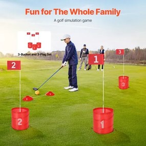 Backyard Golf Game 3jamková přenosná kyblíková golfová hra pro děti a dospělé