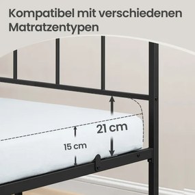 Kovová manželská postel 140x200 cm RMBB35294B101