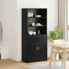 Vysoký bufet Černý dub 80 x 42,5 x 185 cm Kompozitní dřevo 3402634