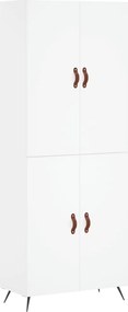 vidaXL Skříň highboard 69,5 x 34 x 180 cm kompozitní dřevo [3195651] Barva: bílá s vysokým leskem