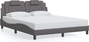 Rám postele Viana s LED bez matrace šedý 160 x 200 cm 3214032