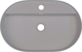 Deante Silia, granitové umyvadlo na desku 550x350x125 mm, šedá metalíza, DEA-CQS_SU6B