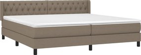 Box spring postel s matrací taupe 200x200 cm textil 3129981