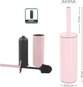 Spirella AKIRA WC štětka matná růžová / ocel