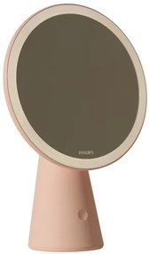 Philips 8719514420458 led stolní dotykové kosmetické svítidlo se zrcadlem mirror 1x4,5w | 60lm | 3000-5000k - usb, stmívatelné, růžová