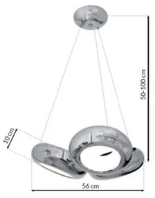 LED Lustr na lanku MERCURIO 3xLED/12W/230V