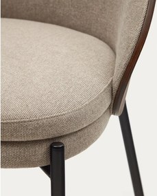 Béžové čalouněné jídelní křeslo Eamy – Kave Home