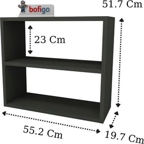 Casarredo - Komfort nábytek Nízký regál STEPHEN barva antracit