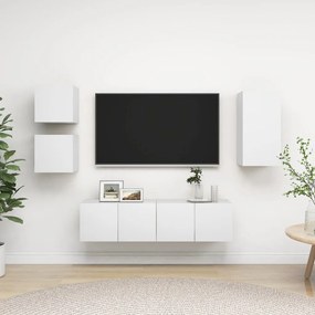 vidaXL 5dílný set TV skříněk bílá dřevotříska