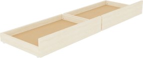 Benlemi Dvojitý úložný šuplík STORAGE pod postel na kolečkách Zvolte barvu: Světle šedá, Zvolte rozměr: 55x150 cm (pod postel o délce 160 cm), Zvolte variantu: Pro postel FENCE