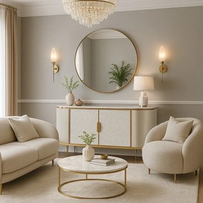Komoda Stilig ST906C 150 cm krémová/zlatá
