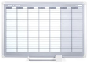Bi-Office Týdenní plánovací tabule na zeď, magnetická, dny, 900 x 600 mm