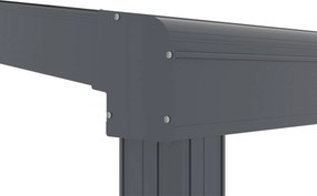 Hliníková pergola BestBerg PZ-12A / 12 m² / antracit/šedá