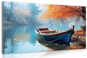 Obraz člun na opuštěném jezeře - 120x80