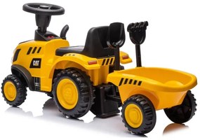 Odrážedlo traktor CAT 2xAA žlutá/černá