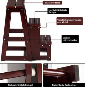 Costway Chair Ladder Žebřík Chair Stool Žebřík Stupeň Chair Stupeň skládací