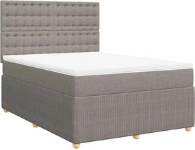Box spring postel s matrací taupe 140x200 cm textil 3292097
