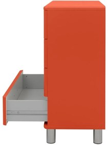 Červená lakovaná komoda Tenzo Malibu 86 x 41 cm