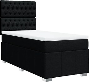 Box spring postel s matrací černá 100 x 200 cm textil 3291588