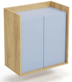 Modulární dvoudveřová skříň se systémem push-click Modrá VITUAS