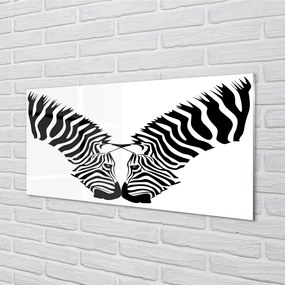 akrylový obraz zrcadlo zebra 140x70 cm