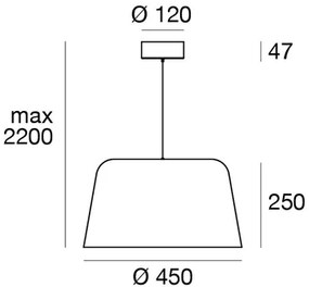Linea Light CA055DBEWDD Delfi_P, moderní závěsné svítidlo, 20W LED 3000K, červeno-béžová, průměr 45cm