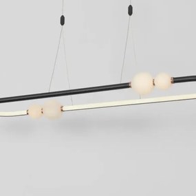LED lustr Celia 100 černé s dálkovým ovládáním