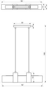 Lustr na lanku BELEN 3xGU10/8W/230V