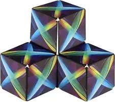 Magnetická kostka duhová 6x6 cm / Hlavolam / Rubikova kostka