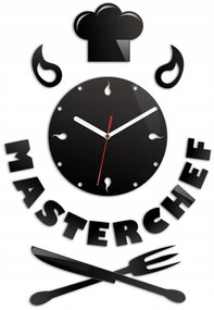 M.Clock Nástěnné hodiny Masterchef 56x37cm černé