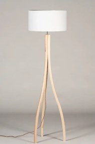 Stojací designová lampa Arbon White and Wood