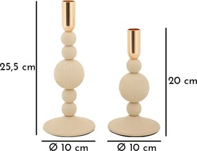 Kovové svícny v sadě 2 ks Aster – Mauro Ferretti