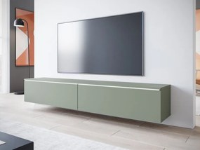 TV stolek Dlone 180, Barva: mlhavě zelená, Osvětlení: osvětlení LED - bílé