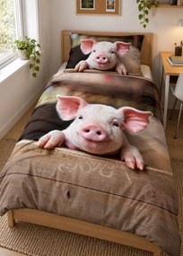 3d povlečení s prasátkem - Piggy Piggy 140x200 cm