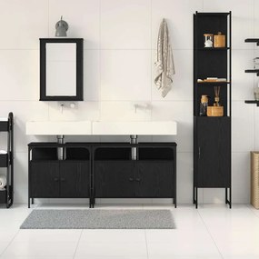 Sada koupelnového nábytku 4 ks Černý dub 33 x 33 x 185,5 cm 3334421