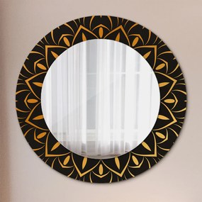 Kulaté zrcadlo s dekorem Golden mandala fi 50 cm