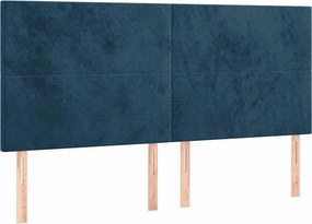 Box spring postel s matrací tmavě modrá 160x200 cm samet 3137735