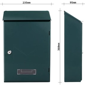 Rottner Pisa poštovní schránka zelená