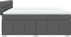 Box spring postel s matrací tmavě šedá 180x200 cm textil 3287155