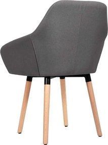 Jídelní židle 2 ks tmavě šedé textil 283460