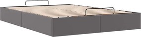 Osmanský rám postele bez matrace šedá 140x190 cm umělá kůže 3310802