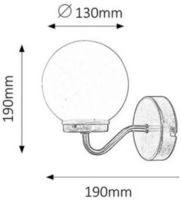 Rabalux TOGO koupelnové nástěnné svítidlo, chrom